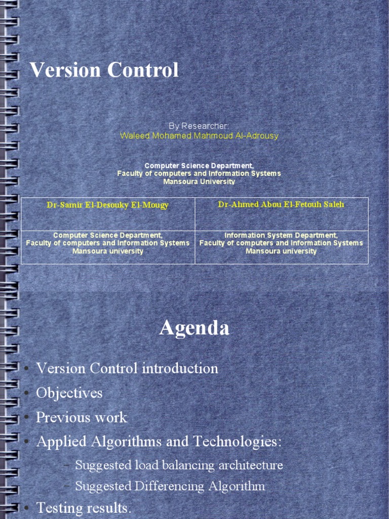 Version Control Techniques and Algorithms | PDF | Version Control ...
