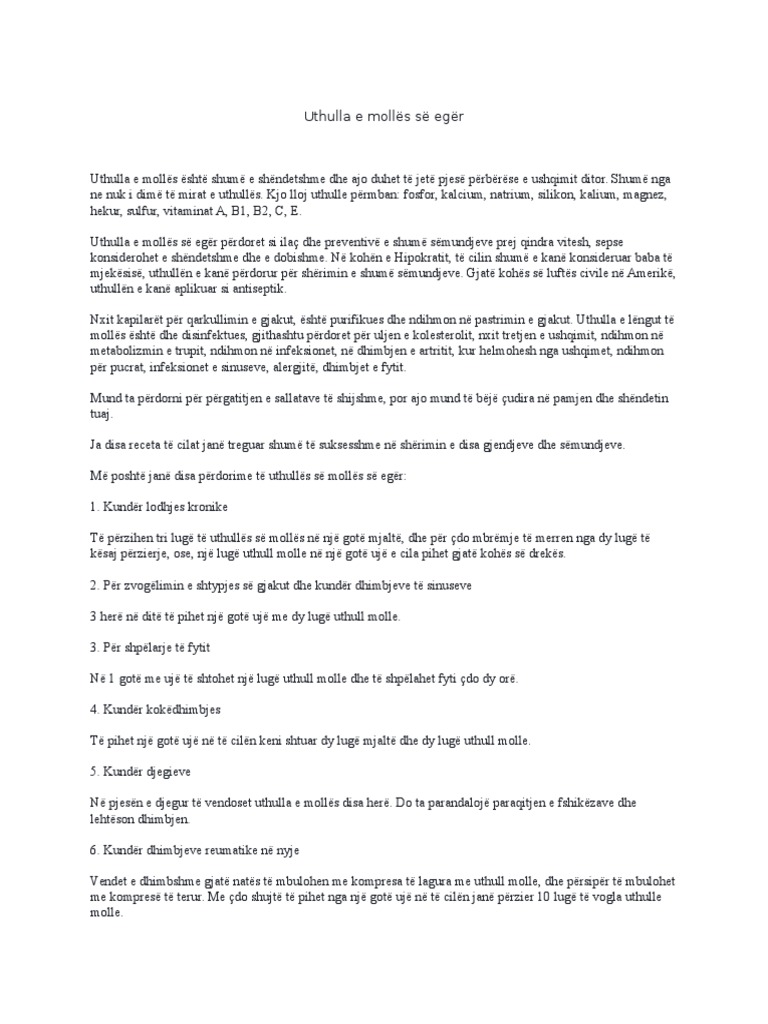 Uthulla e Mollës Së Egër | PDF