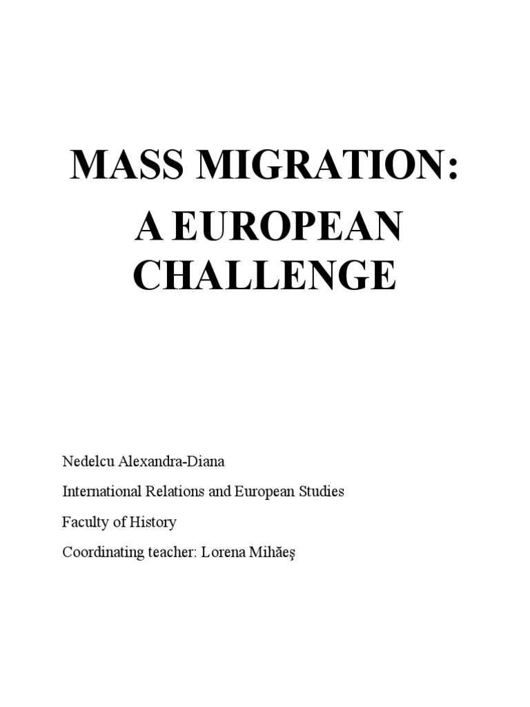 Mass Migration: A European Challenge | PDF