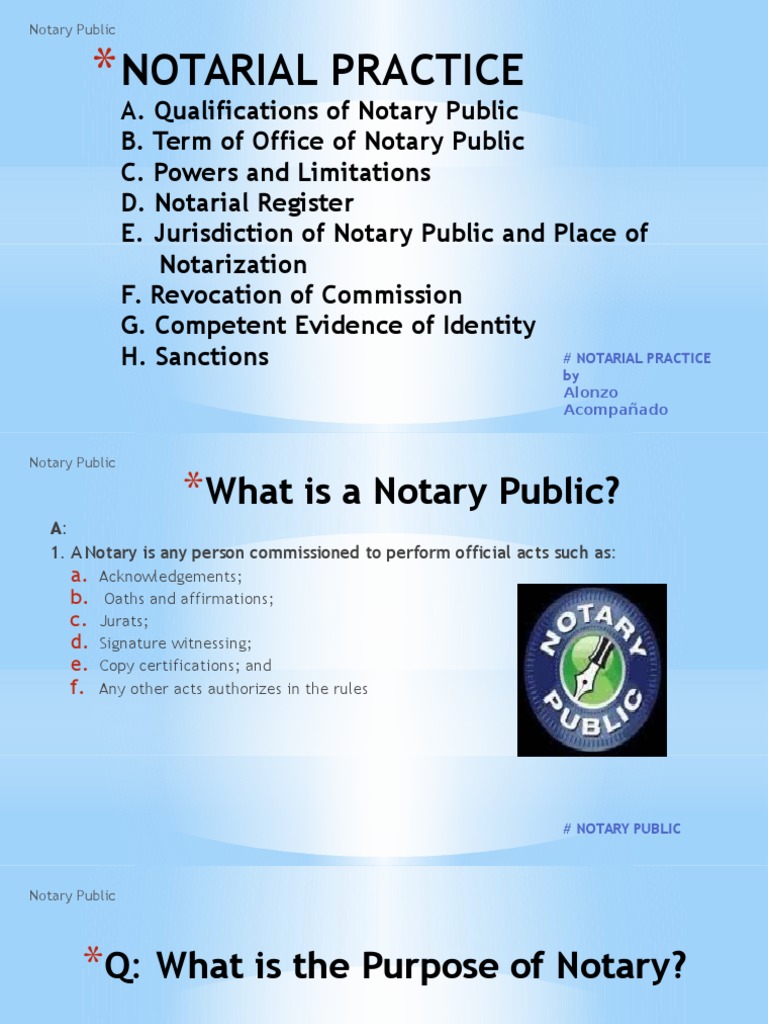 Notarial Practice | PDF | Notary Public | Signature