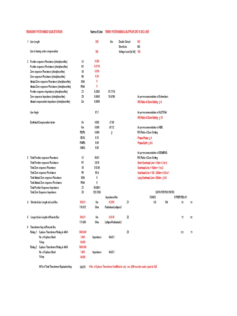 Setting Calculation | PDF | Electrical Impedance | Transformer Setting Calculation | PDF | Electrical Impedance | Transformer