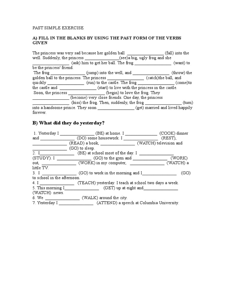 Past Simple Tense | PDF | Grammar | Syntax