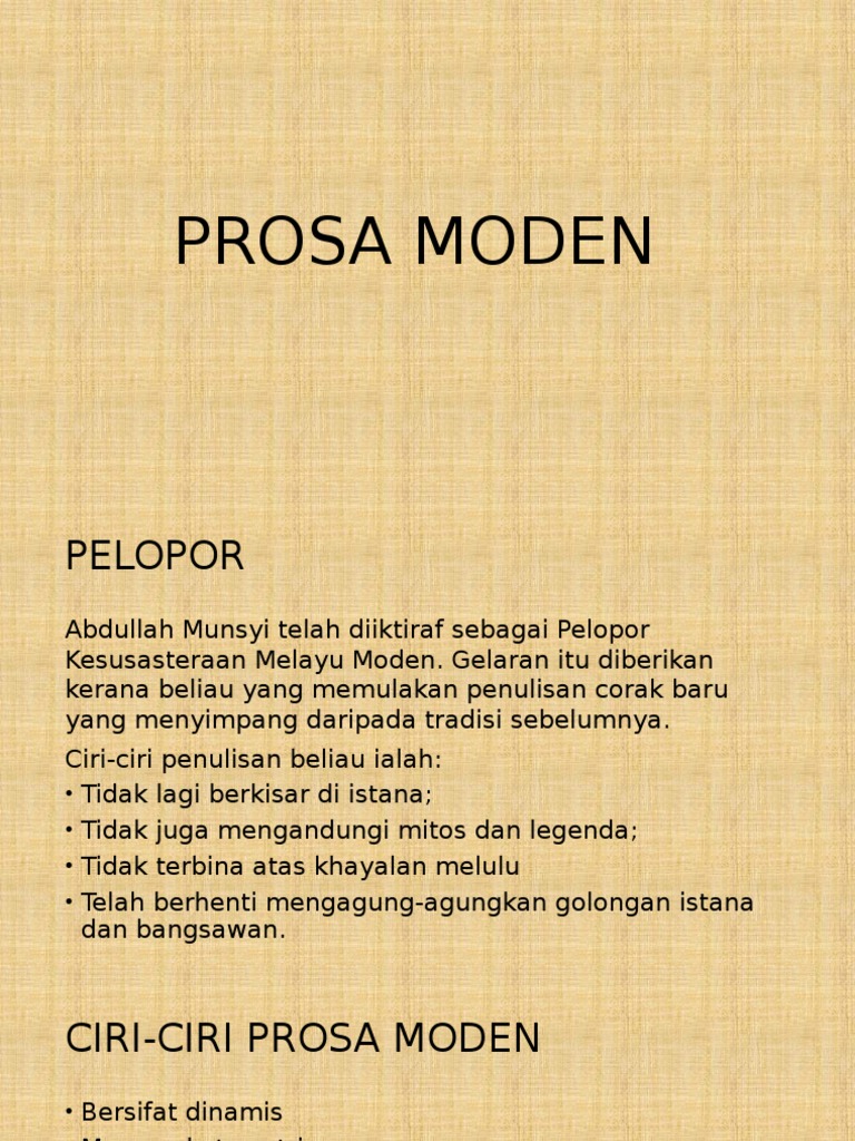 Prosa Moden | PDF