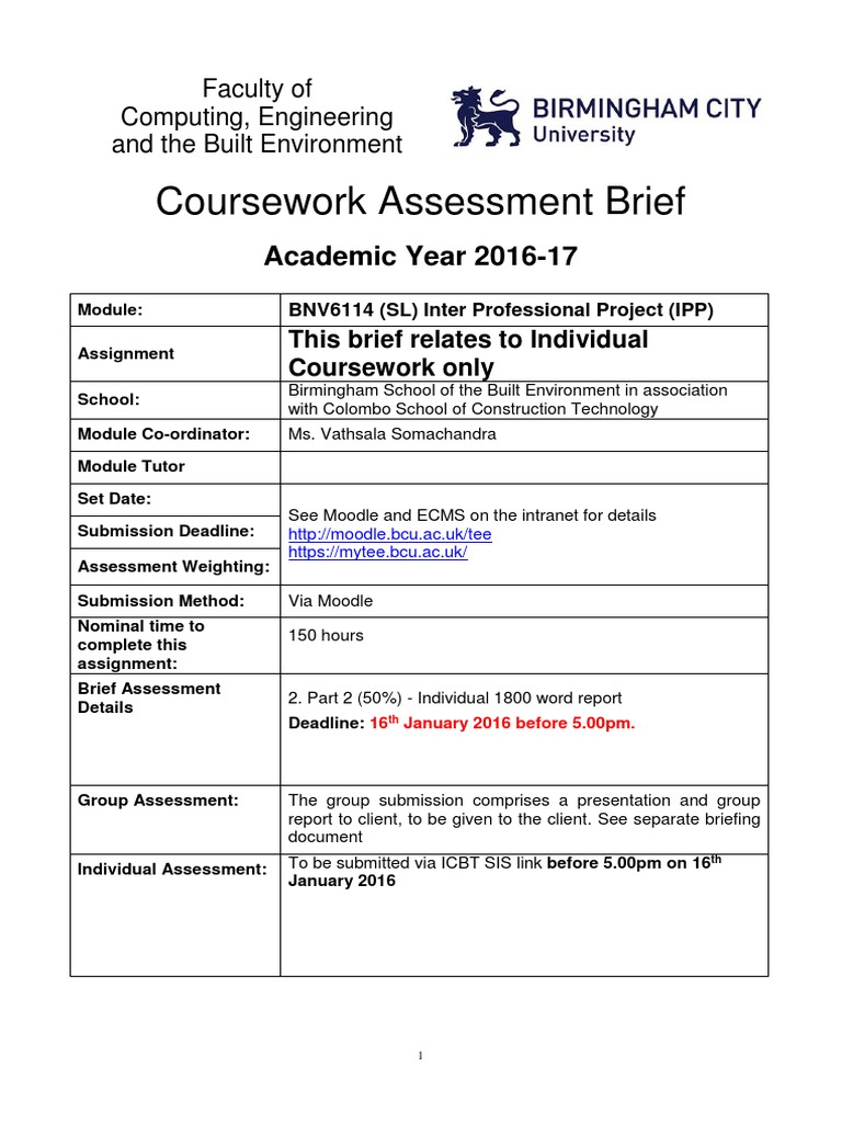 Bcu BSC in Qs Ipp Assignment Individual | PDF | Interdisciplinarity ...