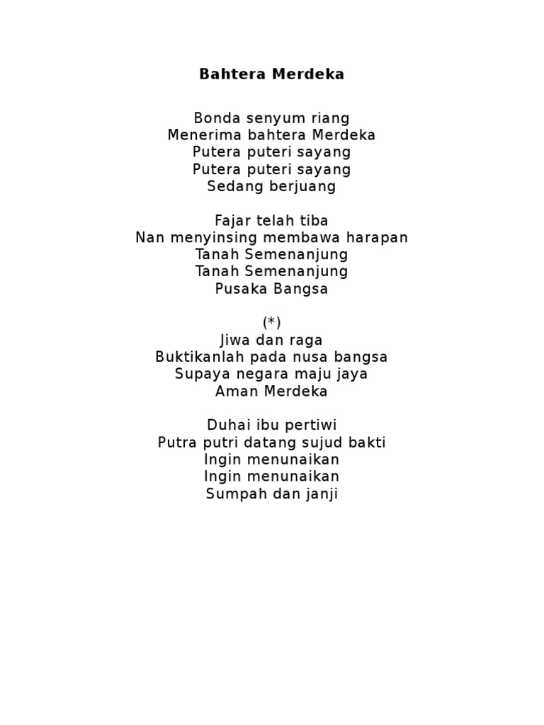 Lagu Patriotik Bahtera Merdeka | PDF