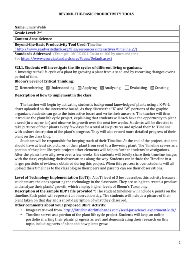 BBPT Lesson Plan 1 | PDF | Lesson Plan | Educational Psychology