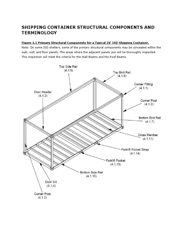 Shipping Container Structural Components and Terminology | PDF ...