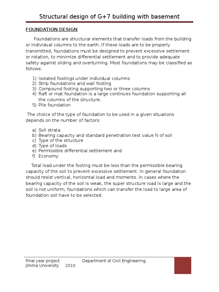 MAT Foundation Design | PDF | Foundation (Engineering) | Beam (Structure)