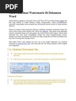 Cara Membuat Watermark Di Halaman Tertentu Saja | PDF
