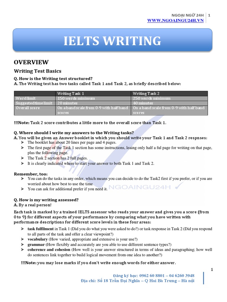 IELTS WRITING- NGOAINGU24H.pdf | Verb | English Grammar