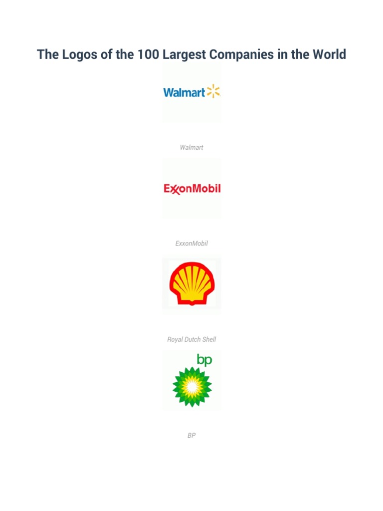 Logos of the 100 Largest Companies | PDF | Technology & Engineering