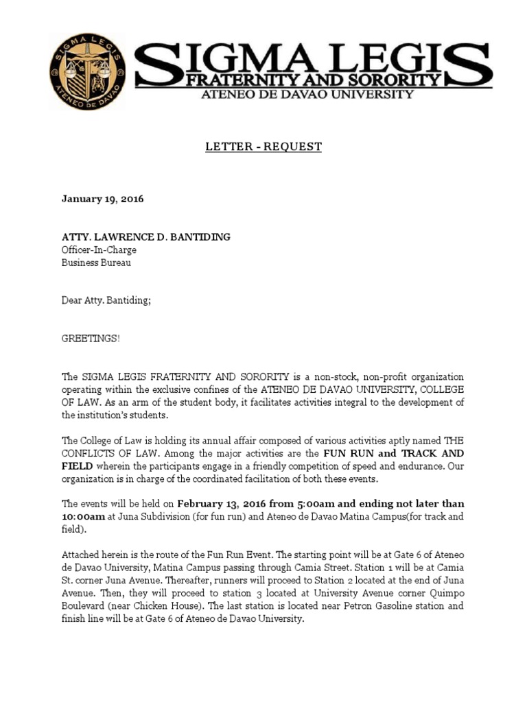 Letter Request - Red Cross