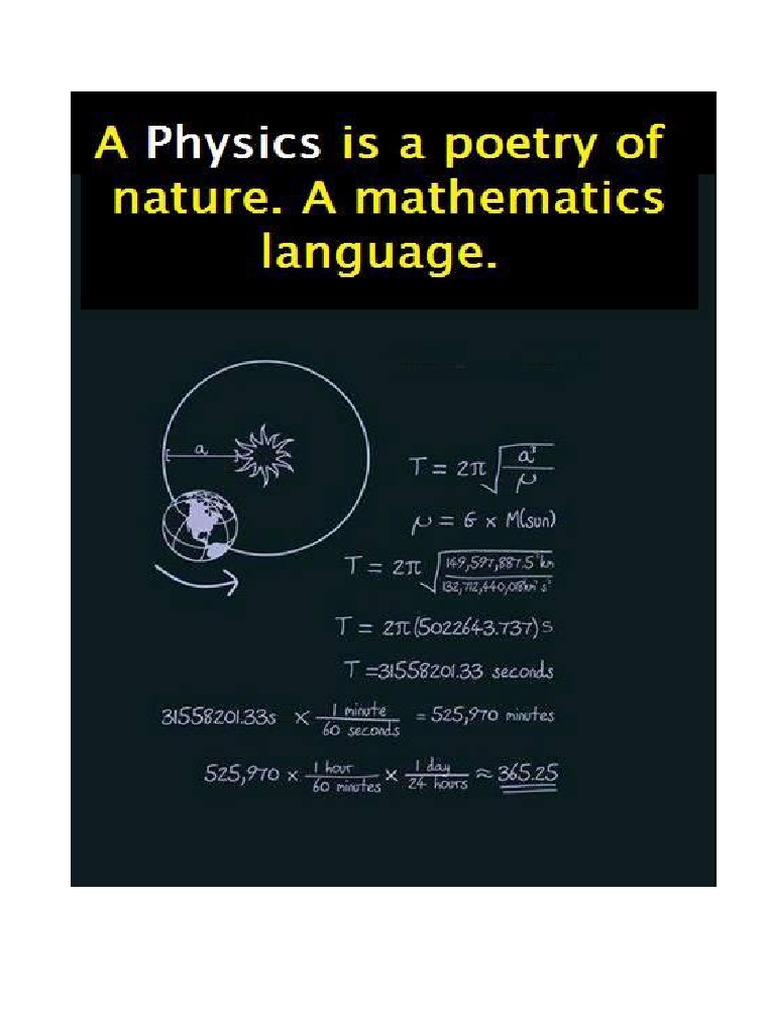 Math A Language & Physics A Poetry | PDF