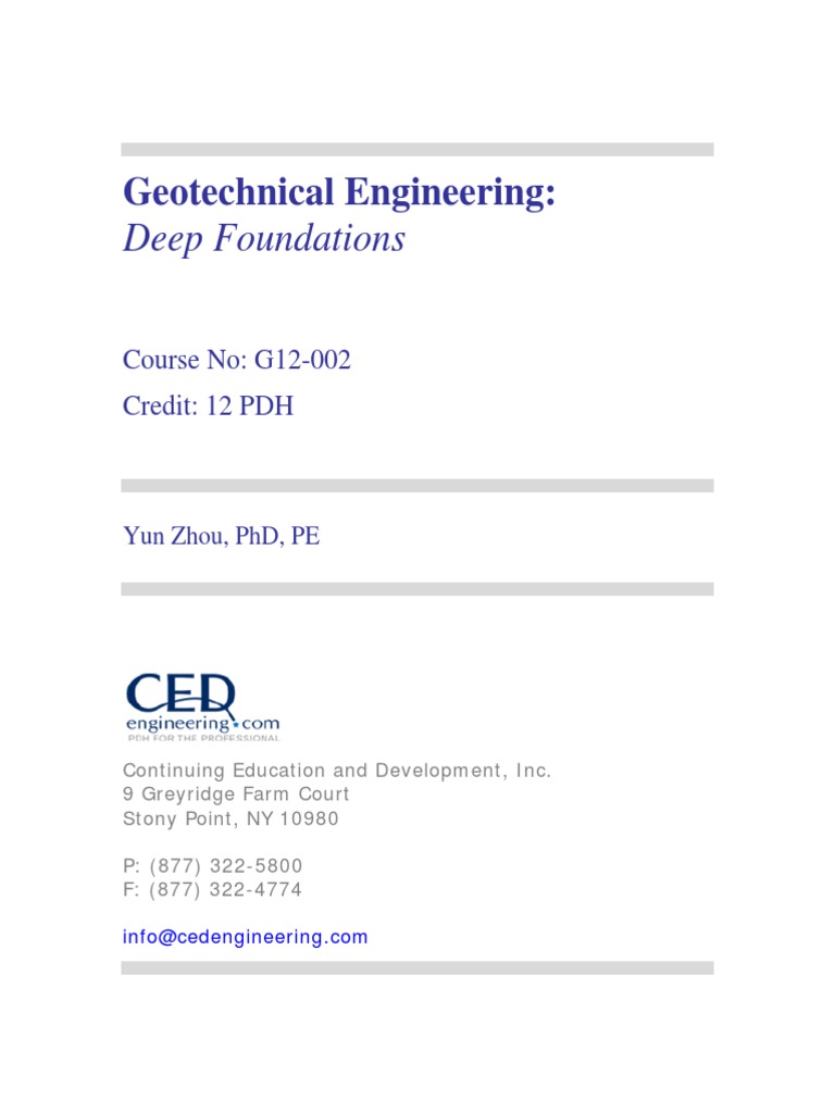 Fhwa - Soils and Foundations - 2006 PDF | PDF | Deep Foundation ...