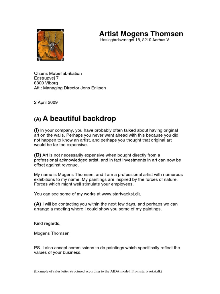 Aida Sales Letter | PDF