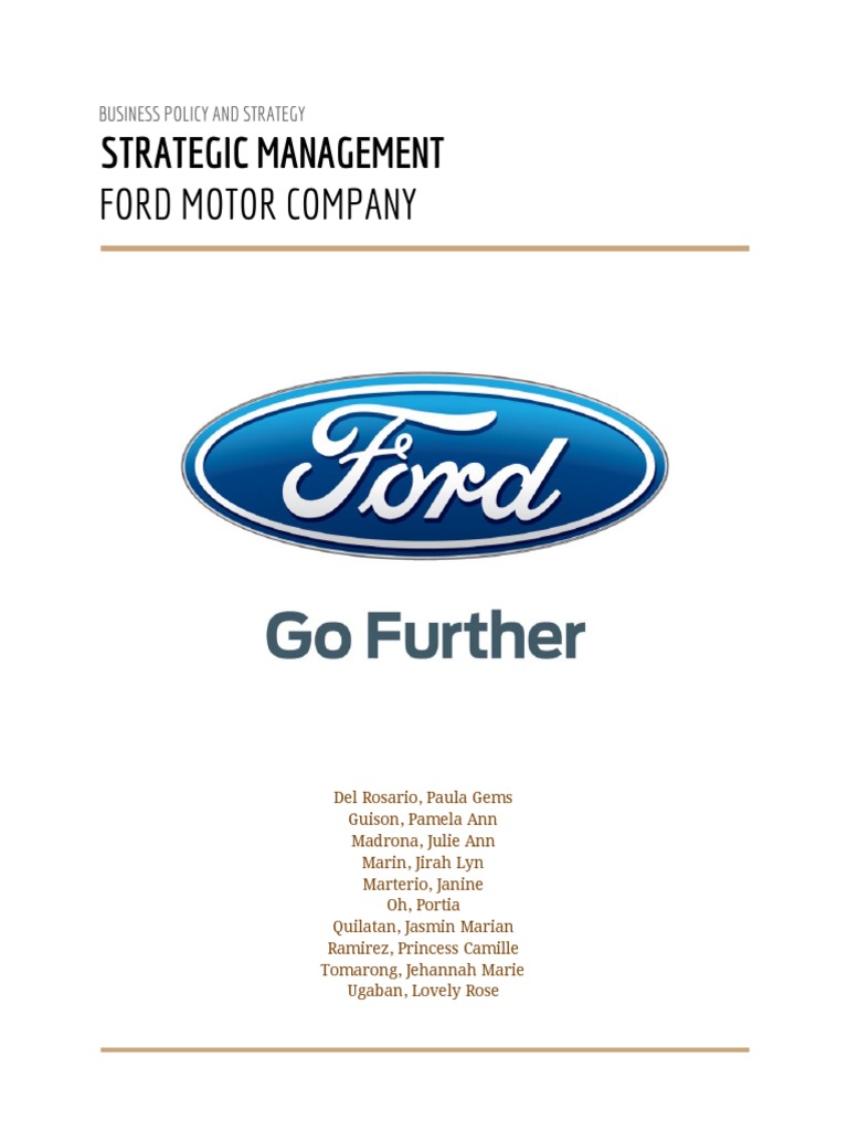 Ford Strategic Management | PDF | Ford Motor Company | Competition