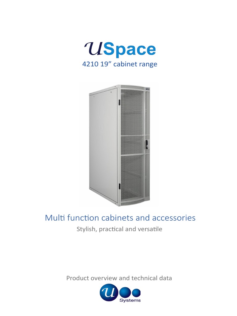 USpace - 4210 19" Cabinet Range | PDF | Data Center | Mechanical Fan