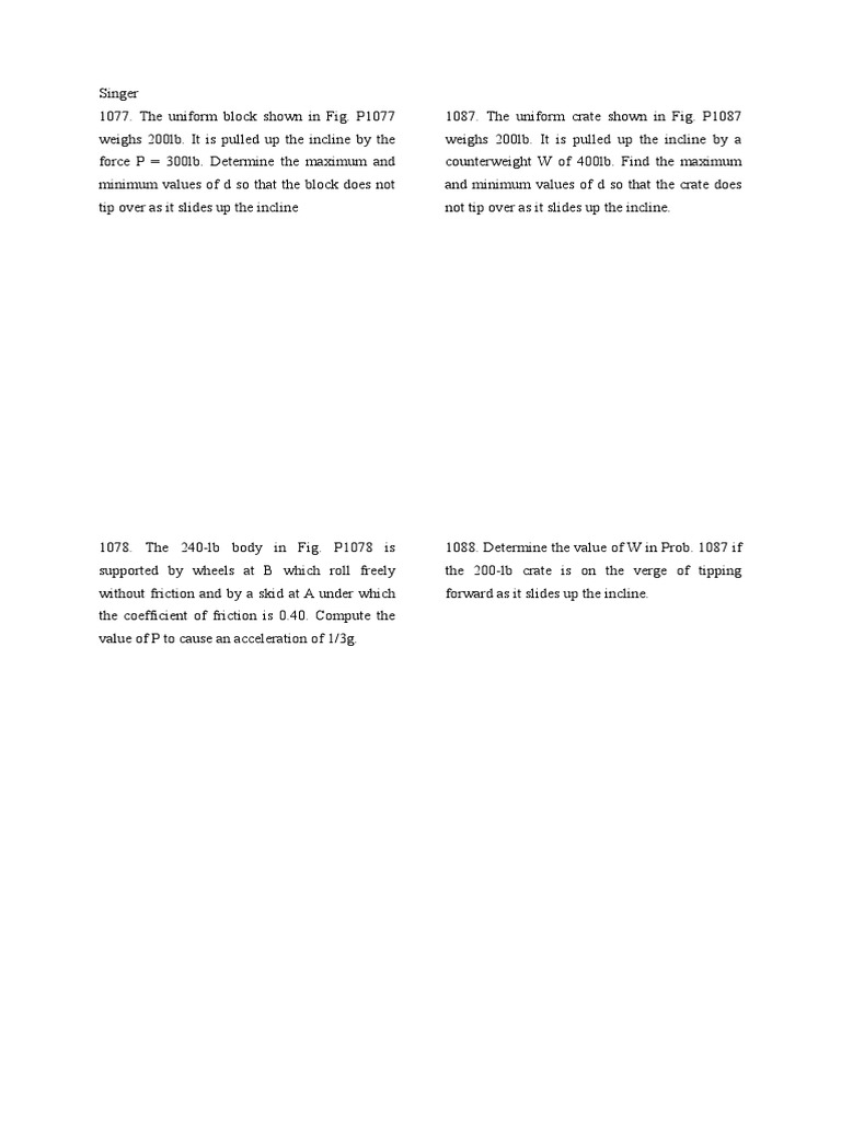 Dynamics Problem | PDF