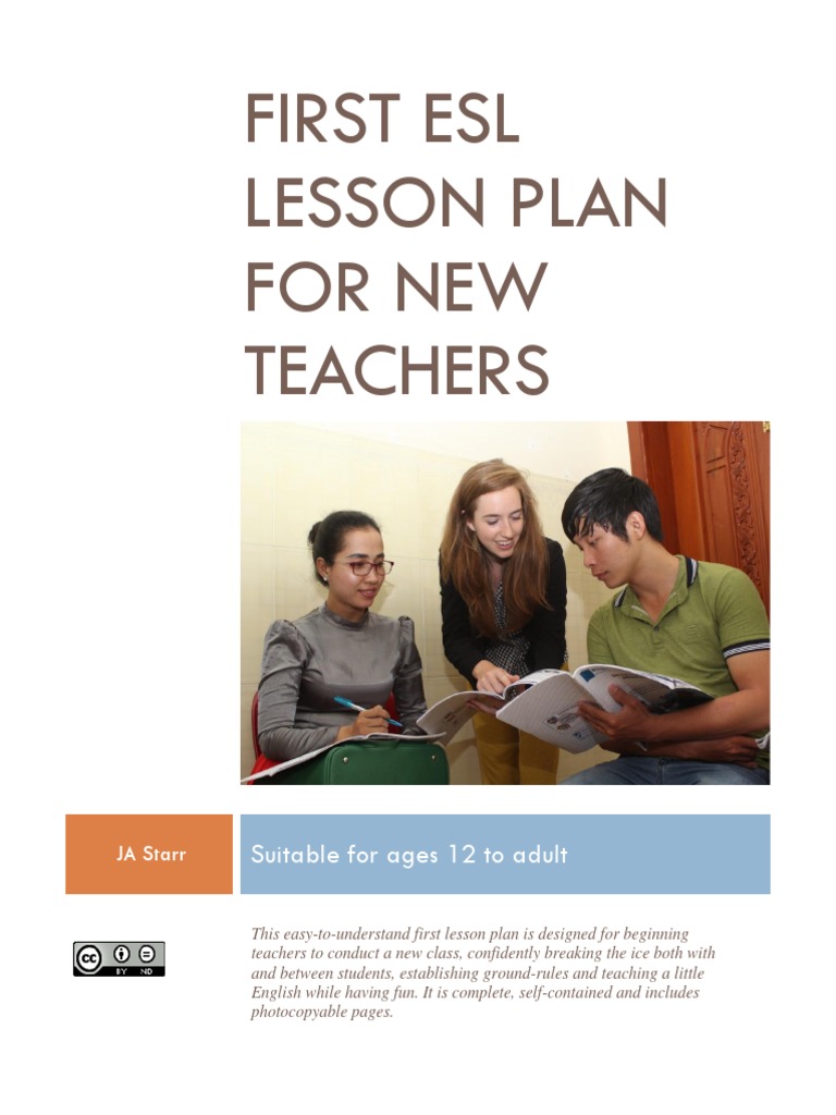 First ESL Lesson Plan for Beginners | PDF | License | Lesson Plan