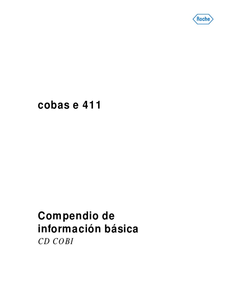 Cobas E411 PDF | PDF | Calibración | Informática y tecnología de la información