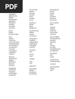 Most Common Personality Adjectives | PDF | Personality Traits ...