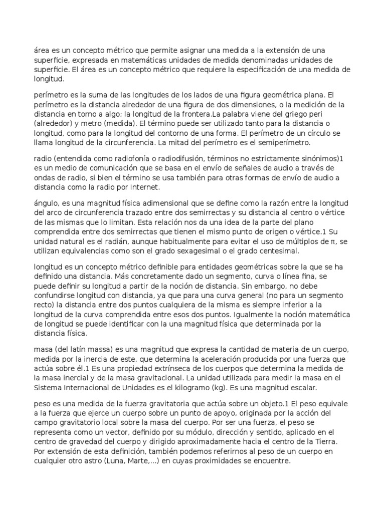 Área Es Un Concepto Métrico Que Permite Asignar Una Medida A La ...