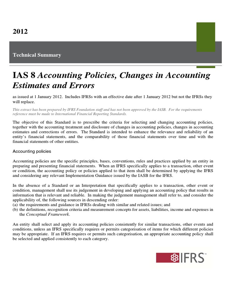 Ias8 PDF | International Financial Reporting Standards | Accounting