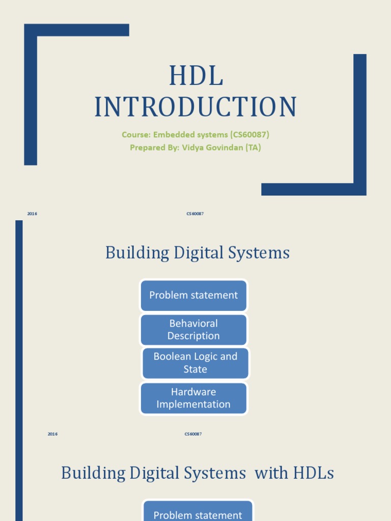 HDL Introduction | Download Free PDF | Hardware Description Language | Electronic Design