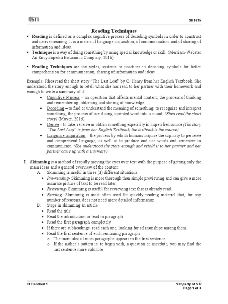 01 Handout 1 2 Pdf Graphics Reading Process