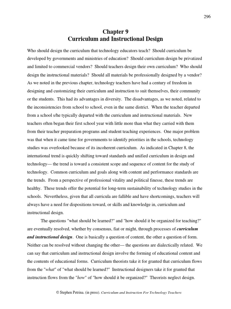 Curriculum Design PDF | PDF | Instructional Design | Curriculum