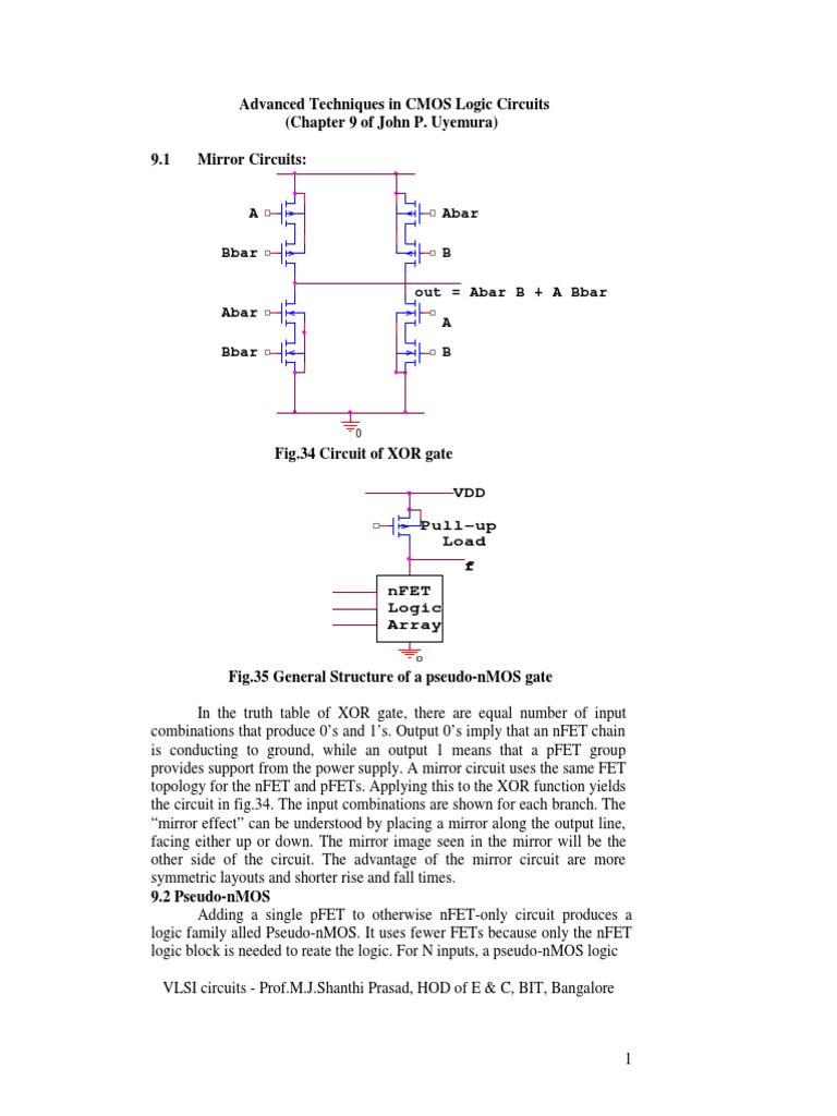 Advanced Techniques In Cmos Logic Circuits Pdf Pdf Logic Gate