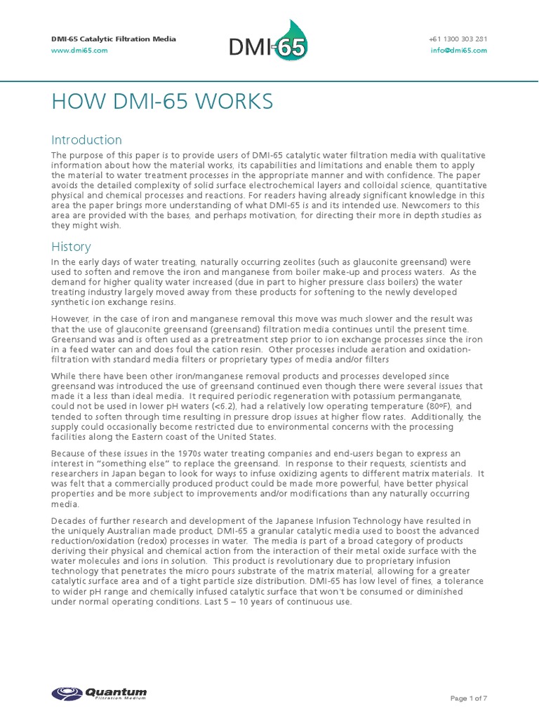 How DMI 65 Works | PDF | Hydroxide | Redox