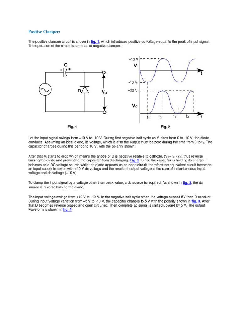 Positive Clamper | Electronic Circuits | Computer Engineering | Free 30 ...