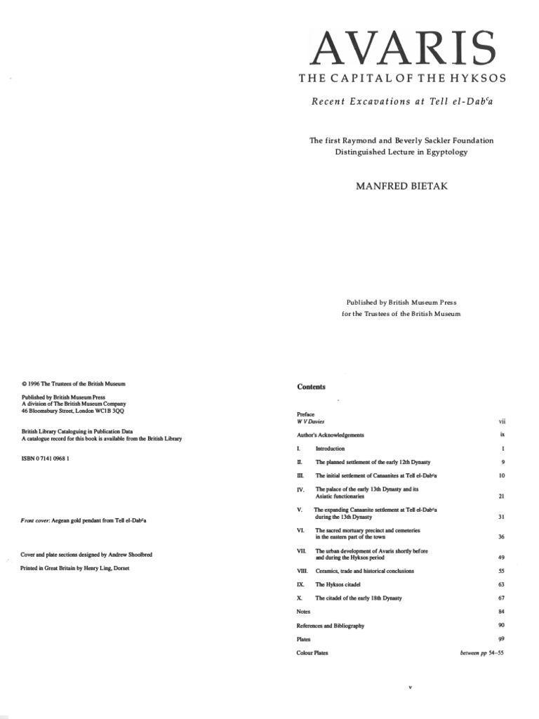 Avaris Capital of The Hyksos PDF | PDF | Ancient Egypt | Archaeology