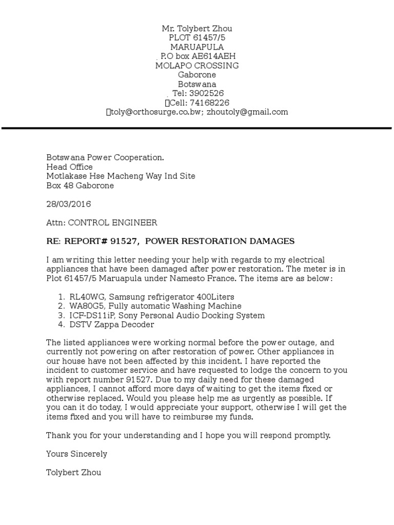 BPC Concern Letter | PDF