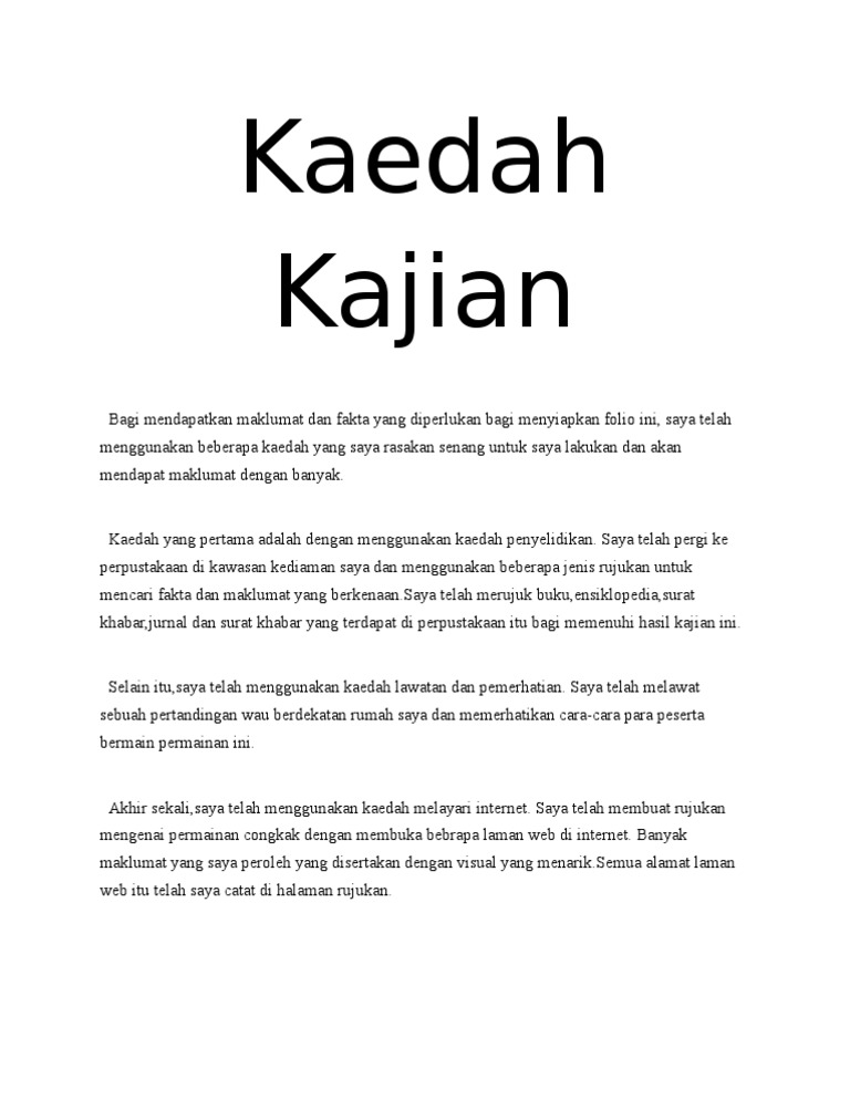 Kaedah Kajian | PDF