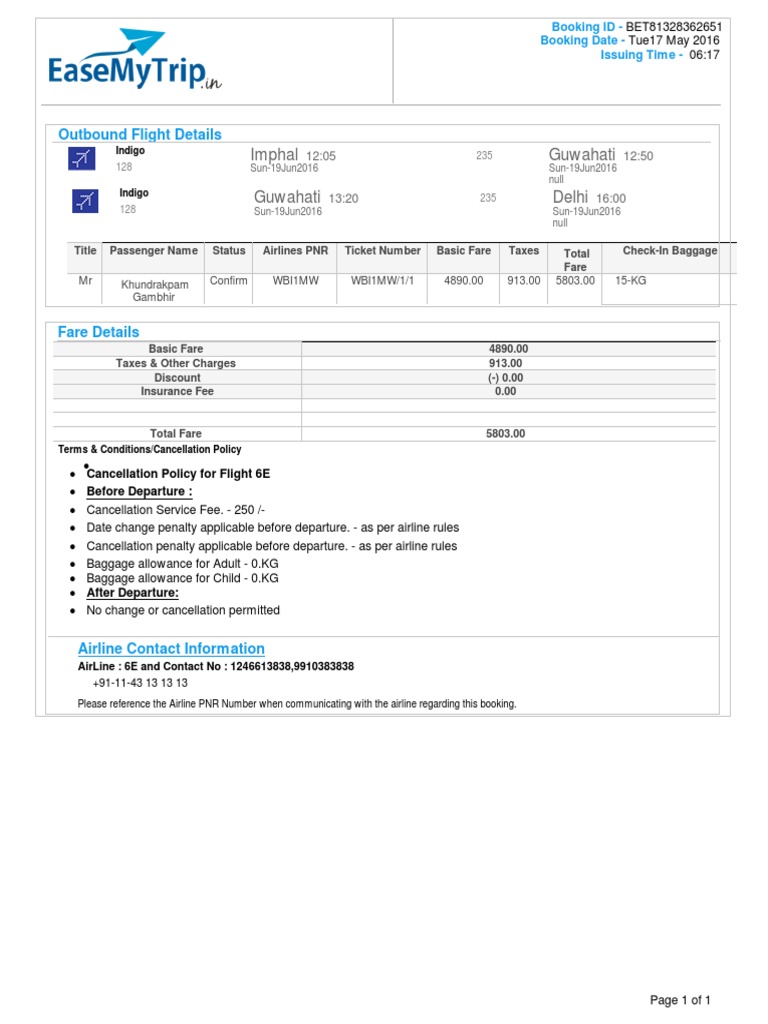 Easemytrip Invoice Format | PDF | Industries | Aviation
