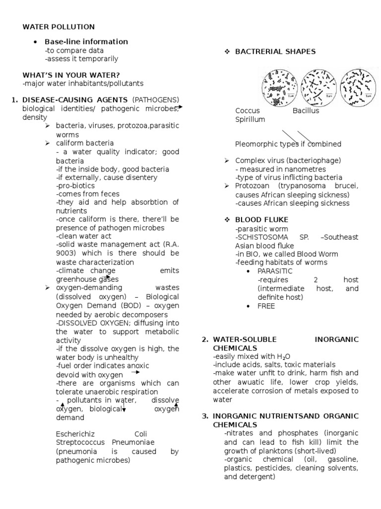 Water Pollution Notes | Water Pollution | Sewage Treatment