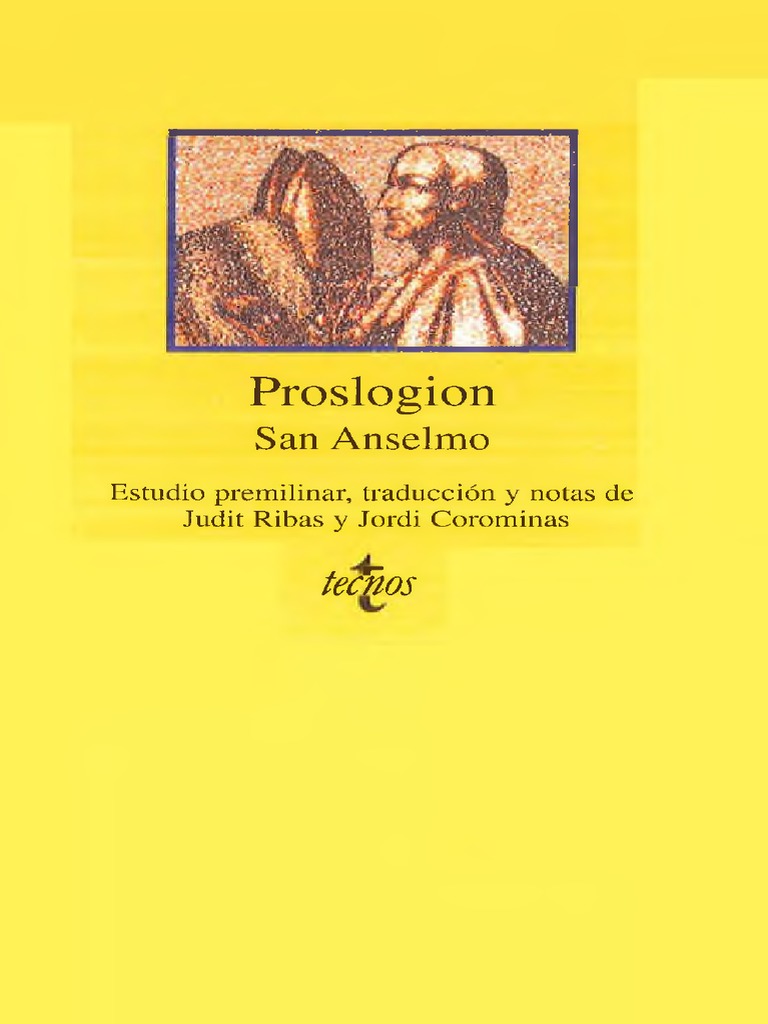 San Anselmo de Canterbury - Proslogion | PDF | Existencia | Filosofía
