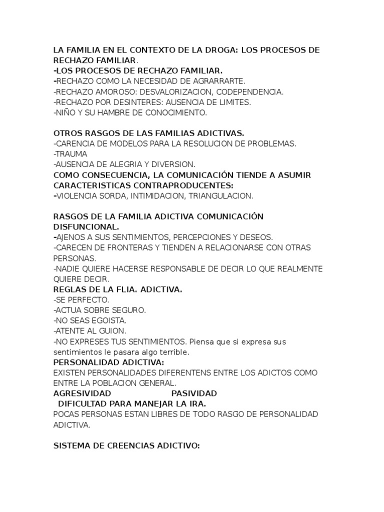 Familia Adictiva Personalidad Adictiva Pdf