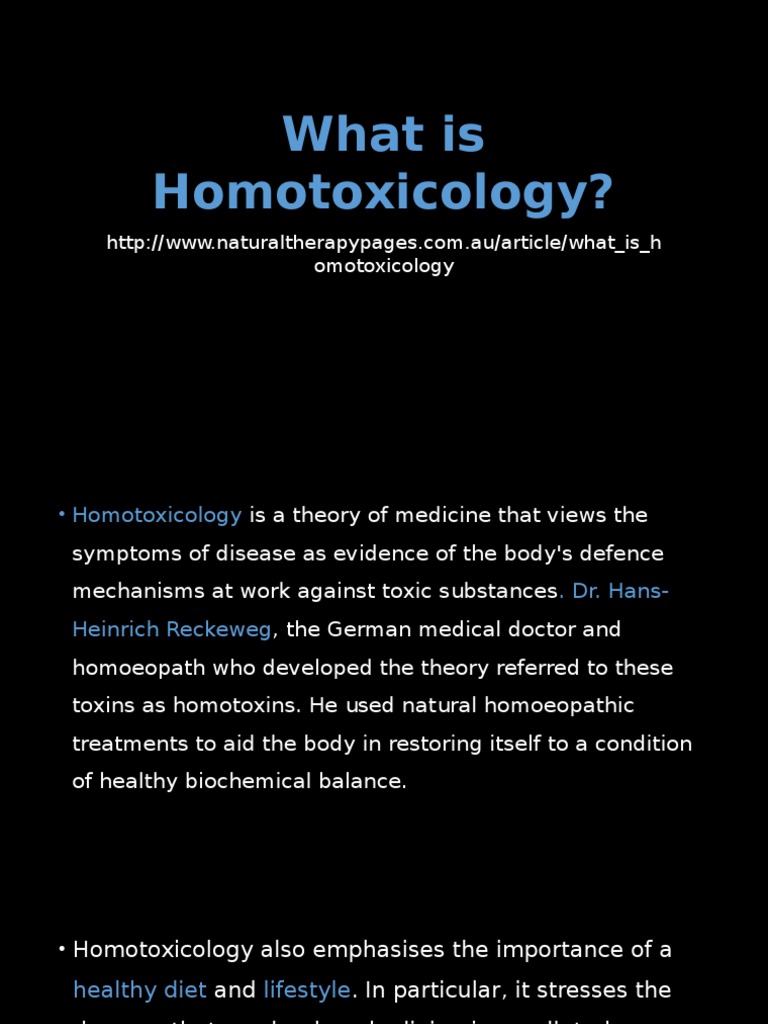 Understanding Homotoxicology Basics | PDF | Homeopathy | Medicine