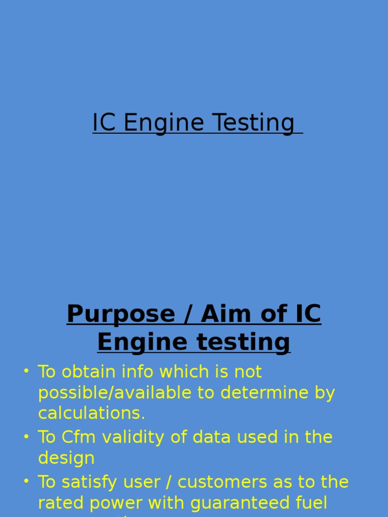Engine Testing | PDF | Technology & Engineering