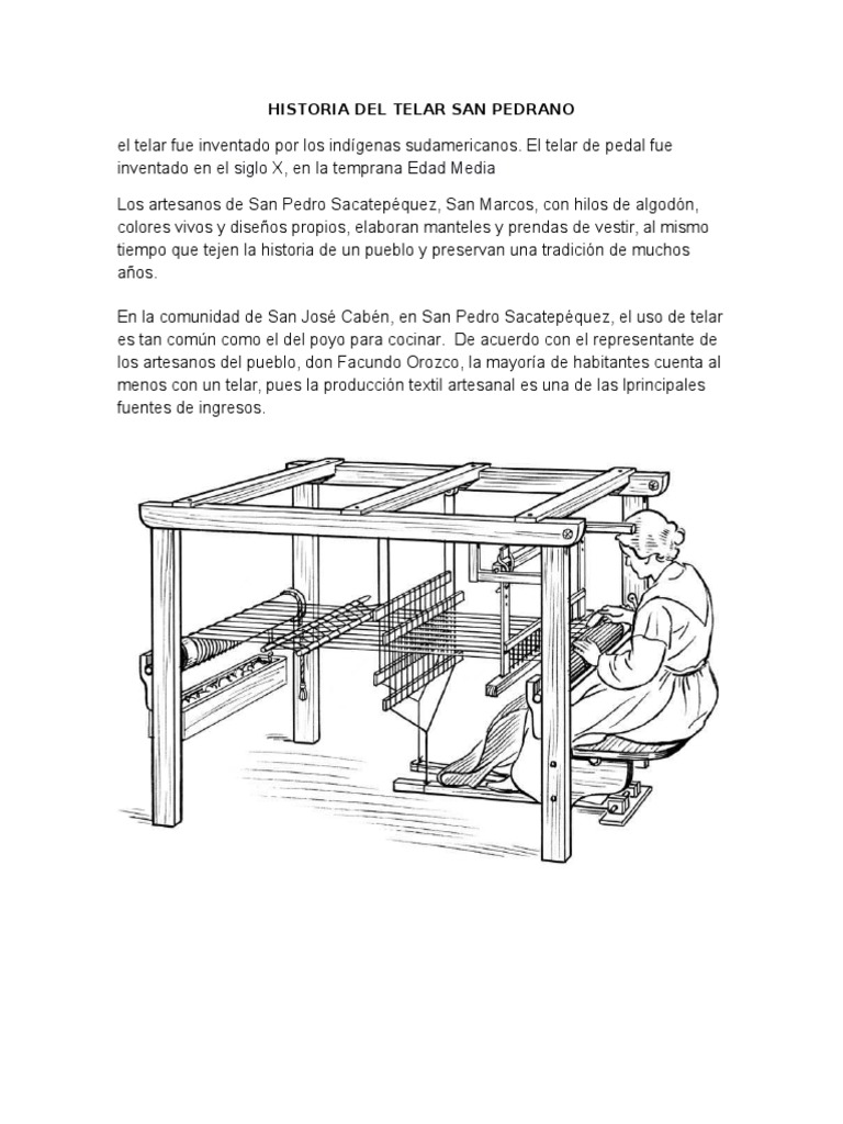 Historia Del Telar San Pedrano | PDF | cerámica | Telar