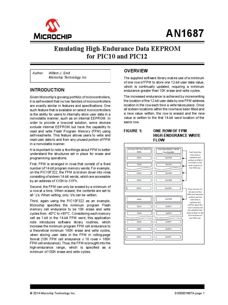 Emulating High-Endurance Data EEPROM For PIC10 and PIC12: Author ...