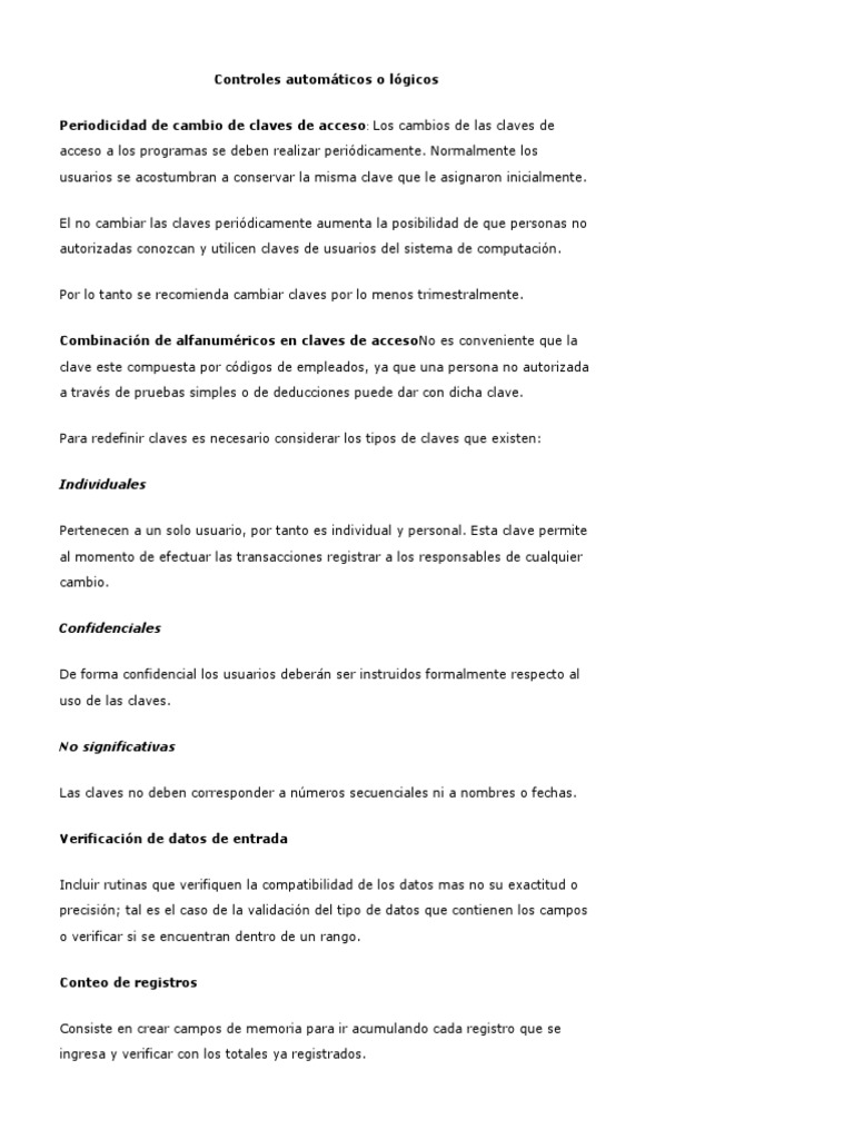 Controles Automáticos o Lógicos | PDF | Clave (criptografía) | Software