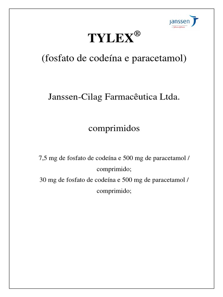 Bula - Tylex | Amamentação | Gravidez