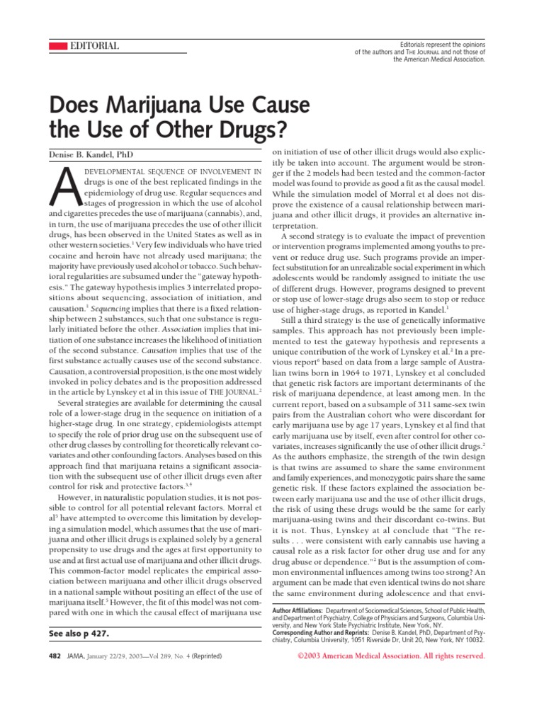 (Art. Teórico) Does Marijuana Use Cause The Use of Other Drugs. 2003 ...