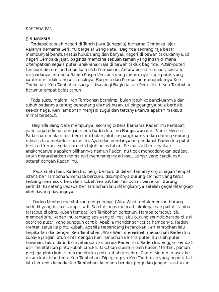 Sastera Panji | PDF