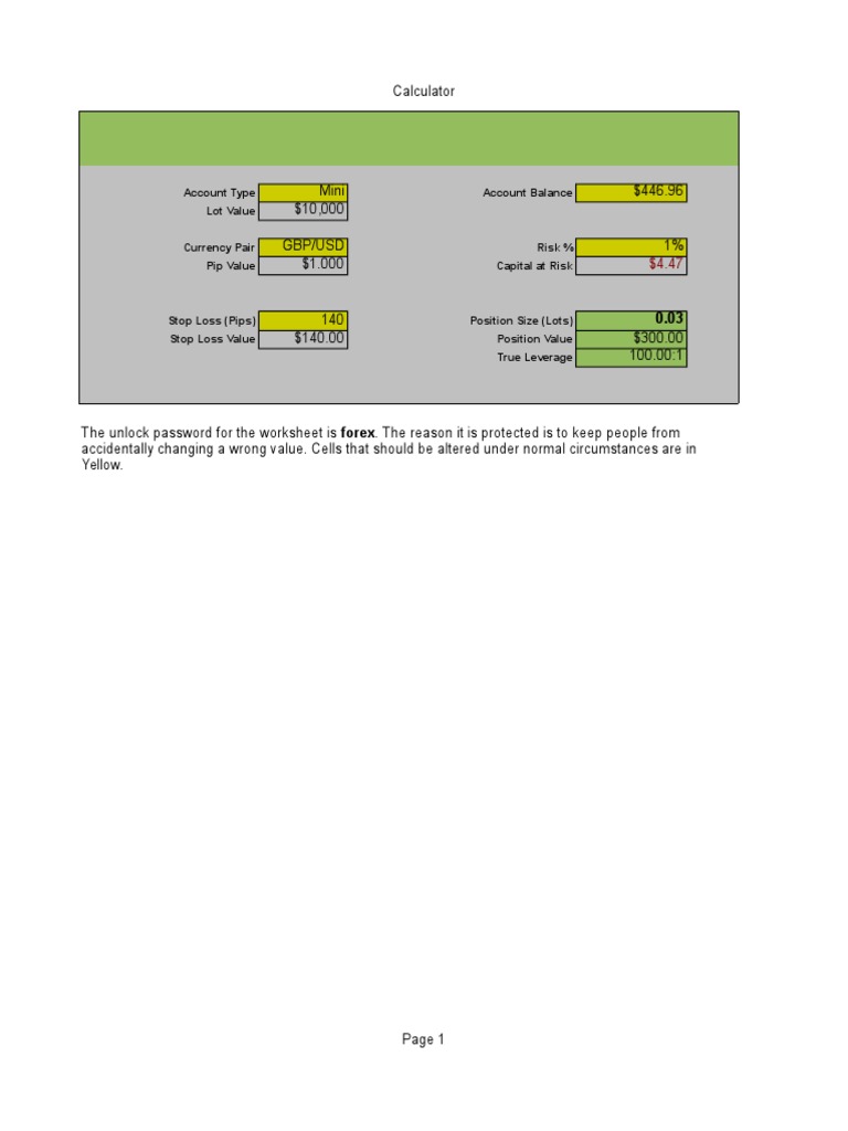 Money Management Calculator | Download Free PDF | Trade | Currency