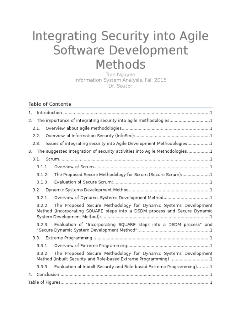 Integrating Security Into Agile Methodol | PDF | Scrum (Software ... Integrating Security Into Agile Methodol | PDF | Scrum (Software ...